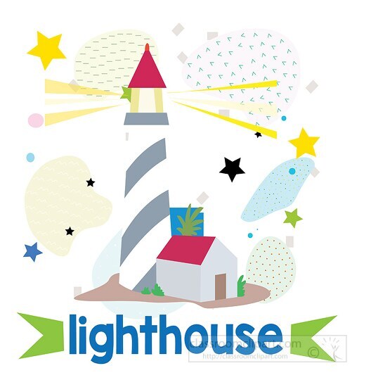 learning to read pictures and word lighthouse - Classroom Clip Art