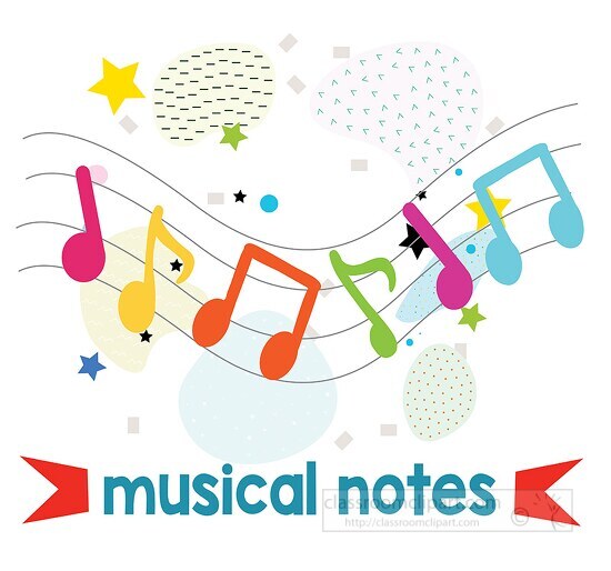 learning to read pictures and word muscial notes - Classroom Clip Art