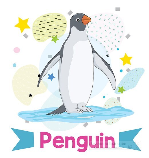 learning to read pictures and word penguin - Classroom Clip Art
