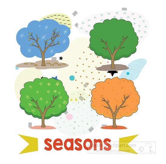 learning to read pictures and word seasons - Classroom Clip Art