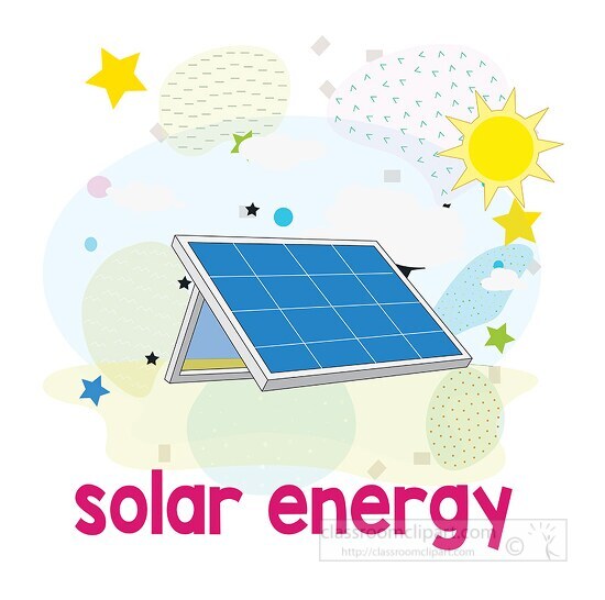Free learning to read pictures and word solar energy - Classroom Clipart