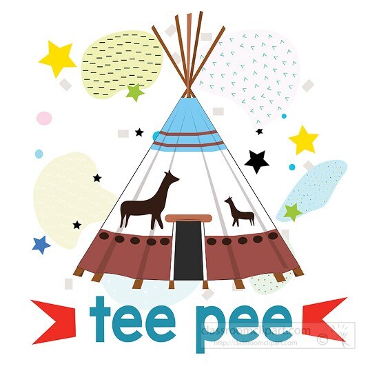 learning to read pictures and word tee pee - Classroom Clip Art