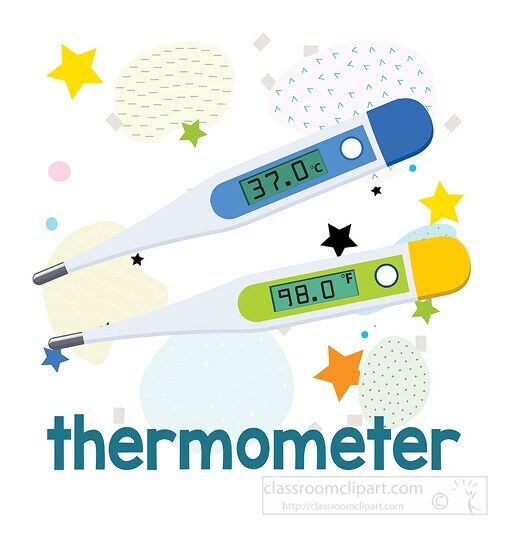 learning to read pictures and word thermometer - Classroom Clip Art