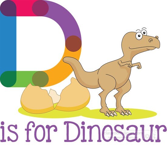letter d is for dinosaur - Classroom Clip Art