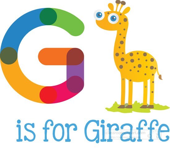 letter g is for giraffe - Classroom Clip Art