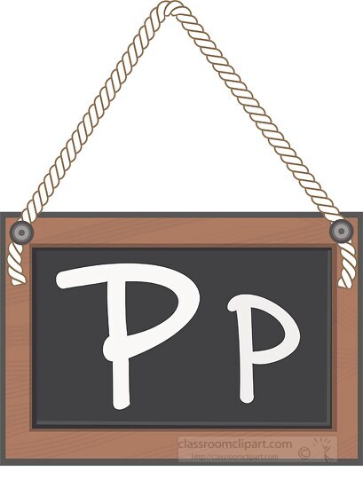 Letters on Hanging Chalkboard-letter P hanging black board with rope ...