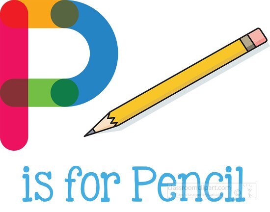 letter p is for pencil - Classroom Clip Art