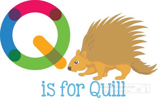 letter q is for quill - Classroom Clip Art
