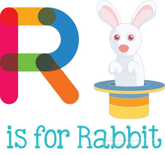 letter r is for rabbit - Classroom Clip Art