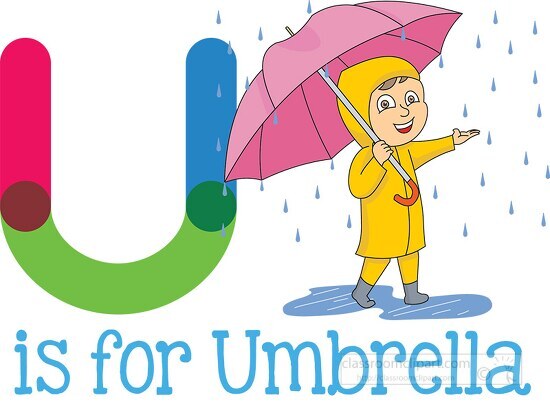 letter u is for umbrella - Classroom Clip Art