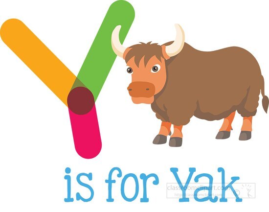 letter y is for yak - Classroom Clip Art