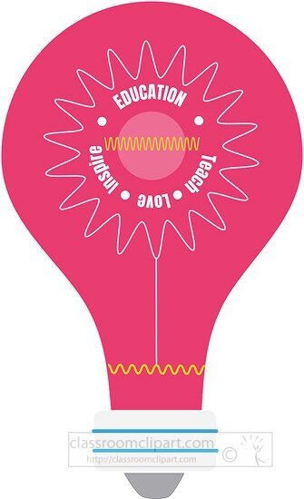 light bulb education teach love inspire clipart - Classroom Clip Art