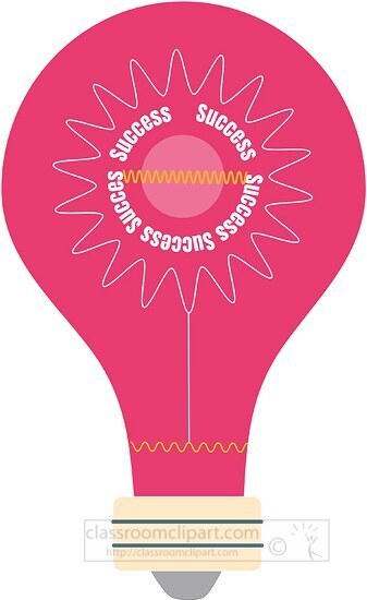 light bulb word success - Classroom Clip Art