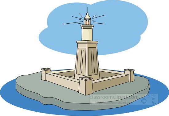 Lighthouse of Alexandria Clipart - Classroom Clip Art