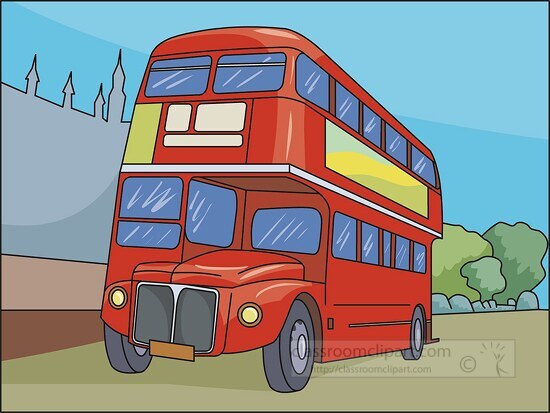 london_bus_04.eps - Classroom Clip Art