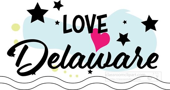 Love Delaware Logo Clipart - Classroom Clip Art
