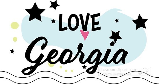 Love Georgia Logo Clipart - Classroom Clip Art