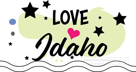 idaho state map silhouette style clipart - Classroom Clip Art