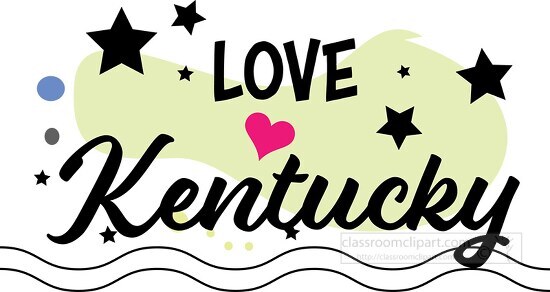Love Kentucky Logo Clipart - Classroom Clip Art