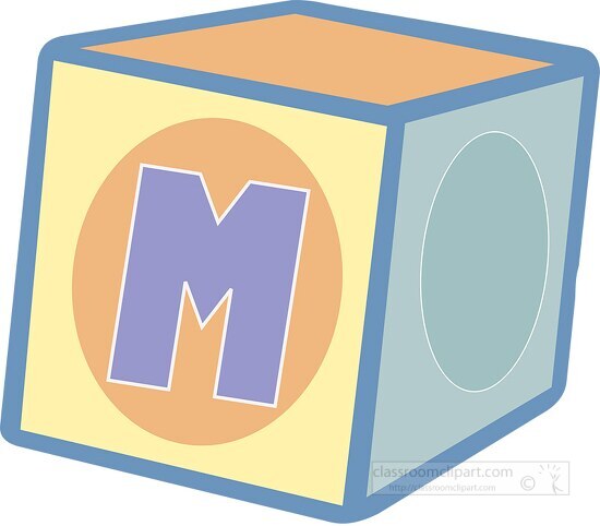 Free M alphabet block clipart - Classroom Clipart