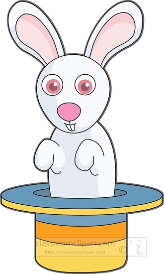 magic trick rabbit in hat - Classroom Clipart