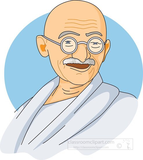 mahatma gandhi - Classroom Clip Art