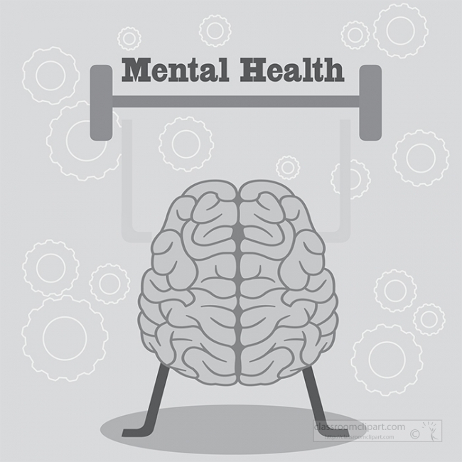 maintain mental health gray color - Classroom Clip Art