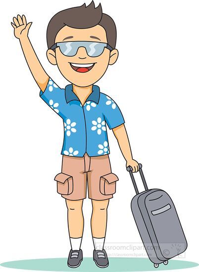 man going on holiday clipart - Classroom Clip Art