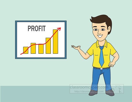 man with profit chart office clipart 2 - Classroom Clip Art