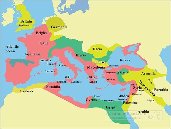 map of ancient rome graphic image clipart - Classroom Clip Art