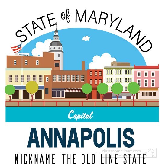 maryland state capital annapolis nickname the old line state vec ...