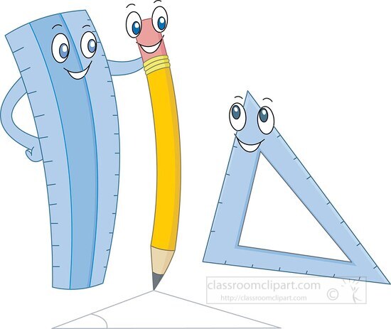 mathematics tools ruler pencil clipart 7156 - Classroom Clip Art