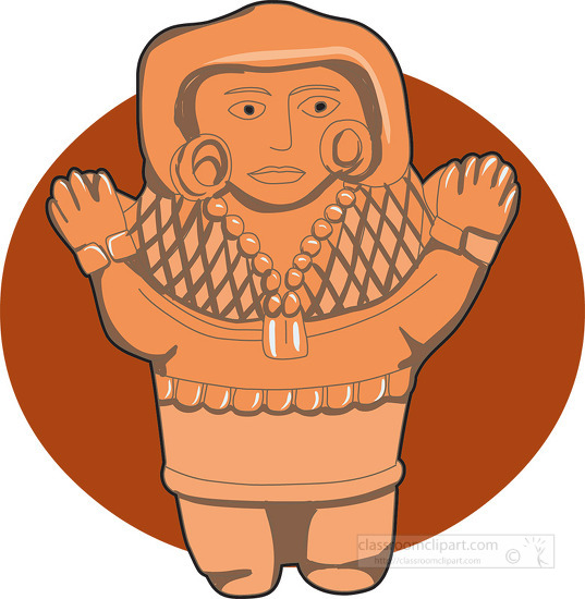 mayan ceramic figure - Classroom Clipart