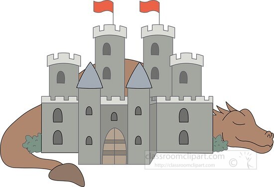 front of a castle - Classroom Clip Art