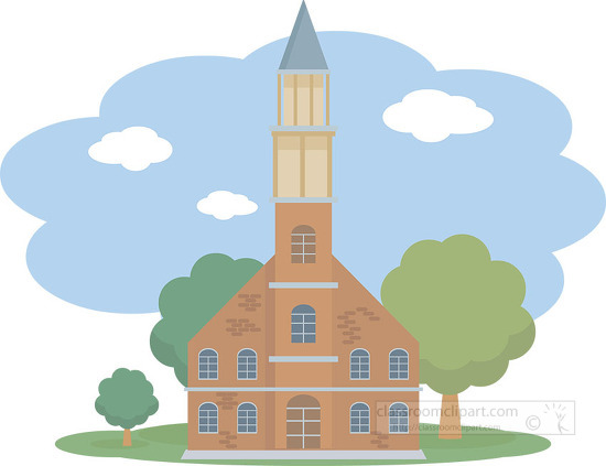 meeting house building clipart 047 - Classroom Clip Art