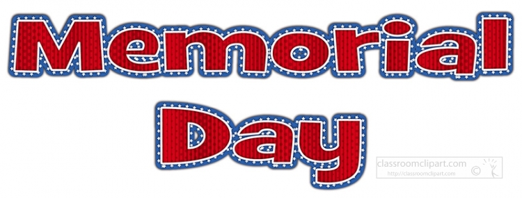 memorial day word clipart - Classroom Clip Art