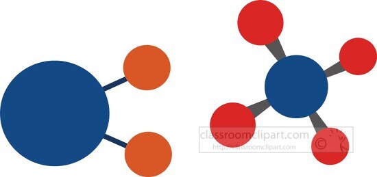 methane and water molecules clipart - Classroom Clip Art