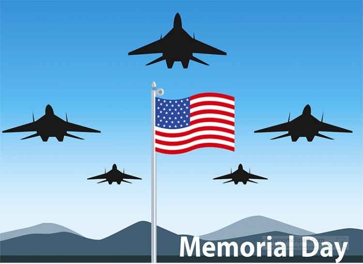 military fighter planes flying memorial day clipart - Classroom Clip Art