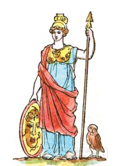 Minerva Mythology - Classroom Clip Art