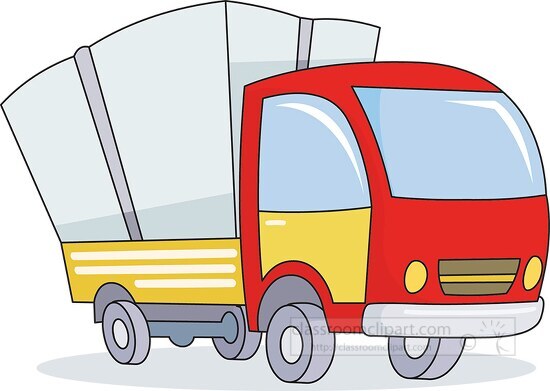 mini truck cartooon style clipart - Classroom Clip Art