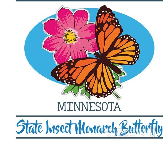 minnesota state insect the monarch butterfly clipart image - Classroom ...