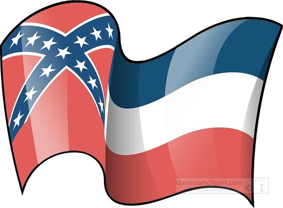mississippi state map with state flag overlay clipart image - Classroom ...