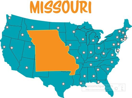 missouri map united states clipart - Classroom Clip Art