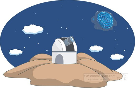 mountain based observatory - Classroom Clip Art