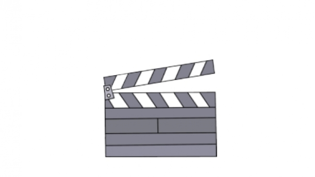 movie clapboard animated clipart - Classroom Clip Art