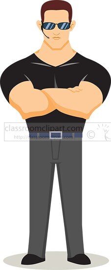 muscular security bodyguard clipart - Classroom Clip Art