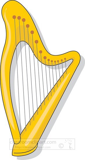 Music and Musical Instruments Clipart - music instruments harp