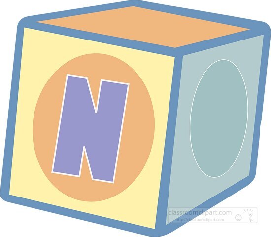 Free N alphabet block clipart - Classroom Clipart