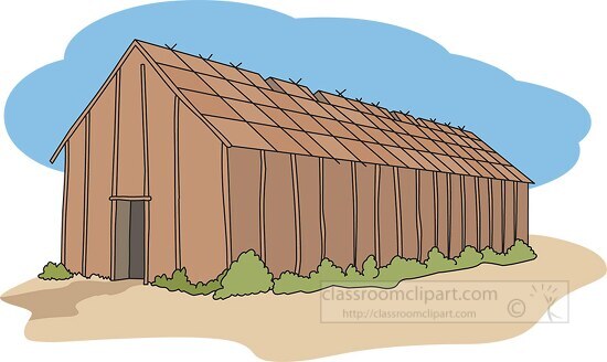 Free native america nindian longhouse clipart - Classroom Clipart