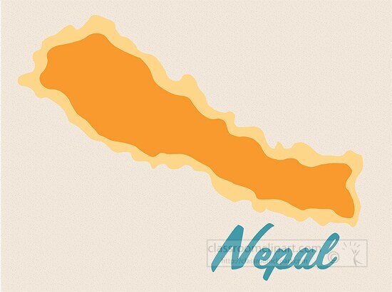 nepal country map clipart - Classroom Clip Art